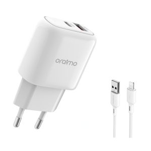 Kit de Carregamento Rápido Oraimo com 2 Saídas, USB e Type C com Cabo ...