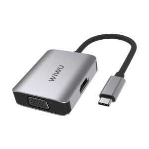 Adaptador Alpha Entrada Type C 2 in 1, Cinza